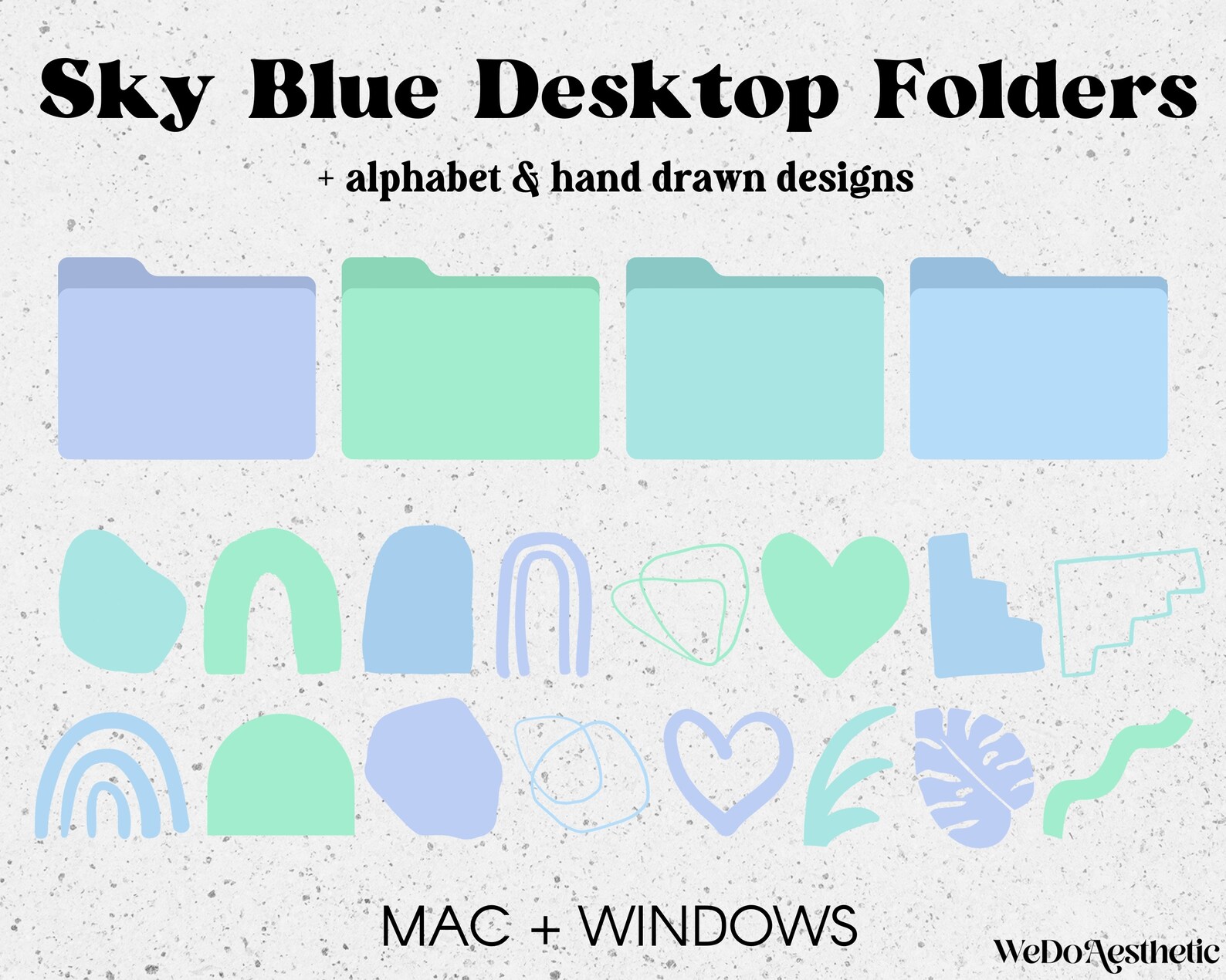 50 Desktop Folder Icons Mac Windows Folders Icons Mac | Etsy