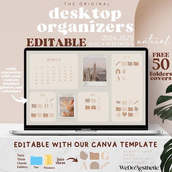 Desktop Icons, Desktop Wallpaper Organizer Calendar 2024 2025 Computer ...