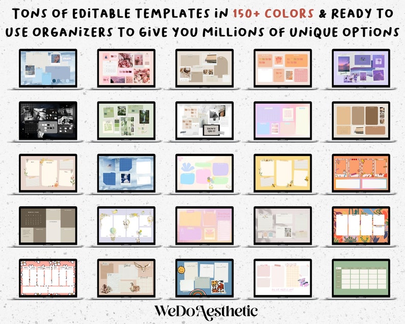 EDITABLE Desktop Wallpaper Organizers Folder Icons Mega | Etsy