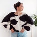 Moo Sweater Knitting Patter, Knitting Pattern, Cow Sweater Knitting ...