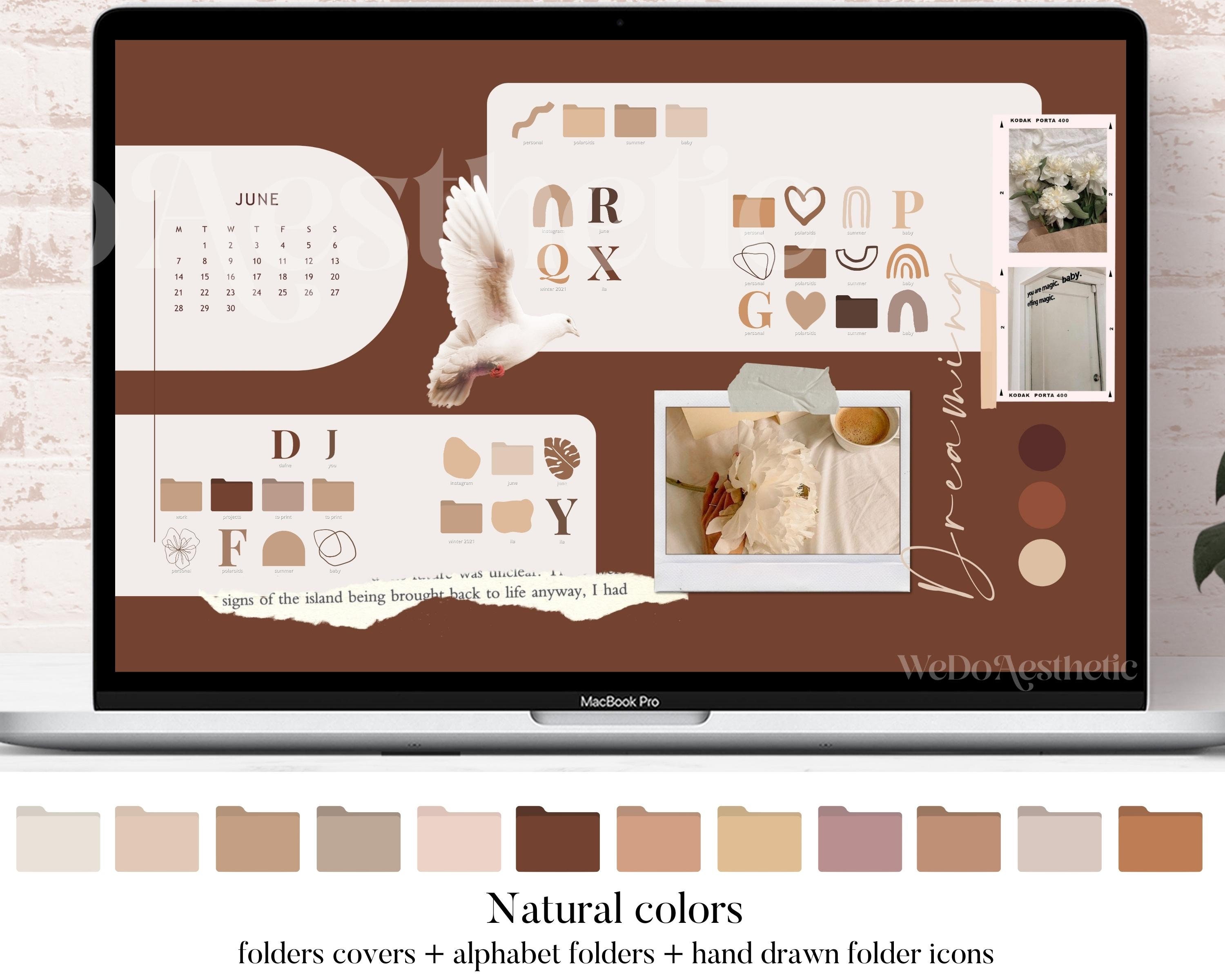 EDITABLE Desktop Wallpaper Organizers Folder Icons Mega - Etsy Australia