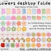 70 Cute Flowers Desktop Folder Icons Mac Windows Folders - Etsy