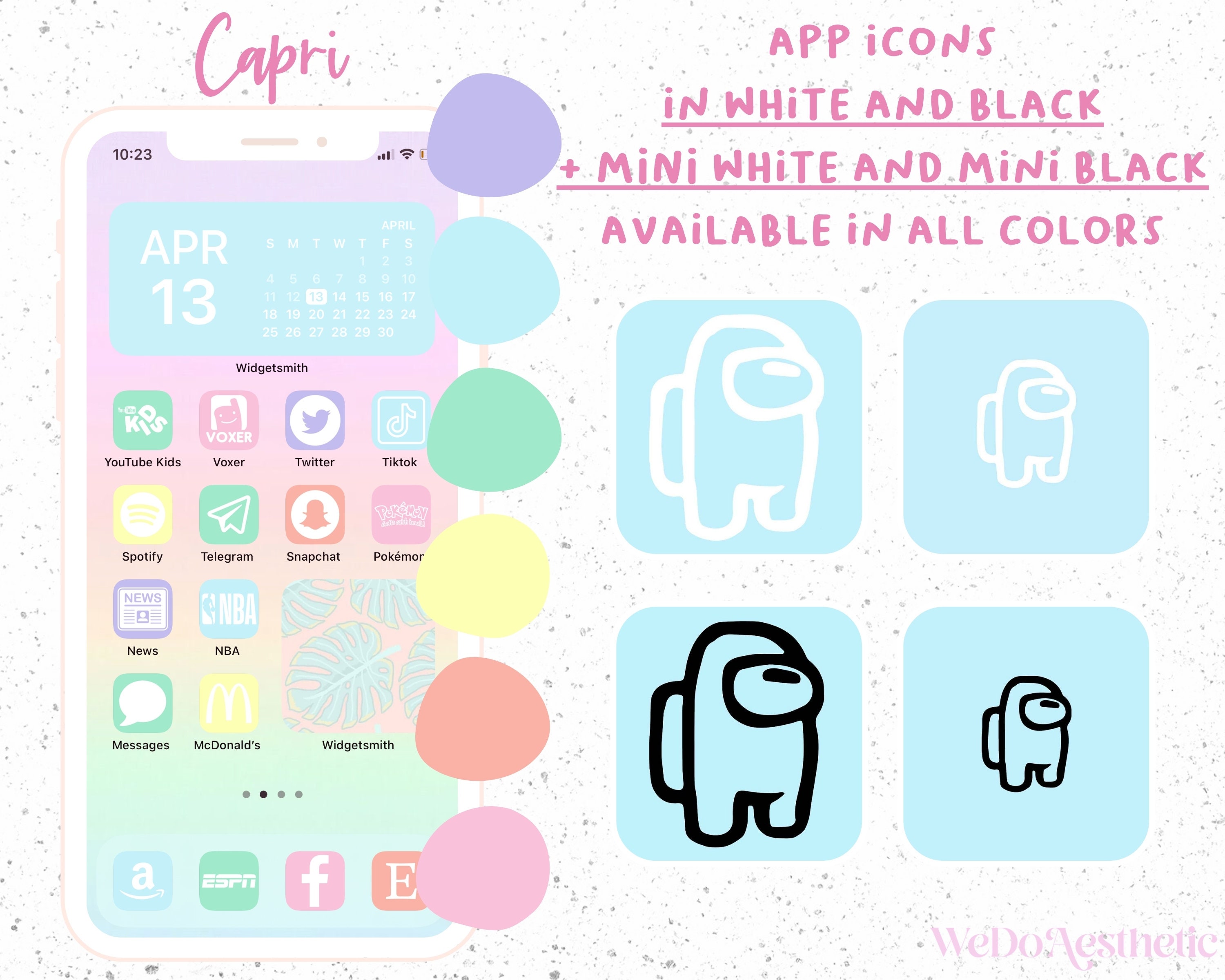IOS14 Pastels App Icons Pink App Icons IOS 14 Aesthetic App | Etsy