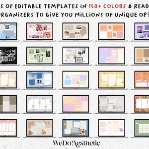 EDITABLE CALENDAR 2024 & 2025 Desktop Wallpaper Organizers + Folder ...