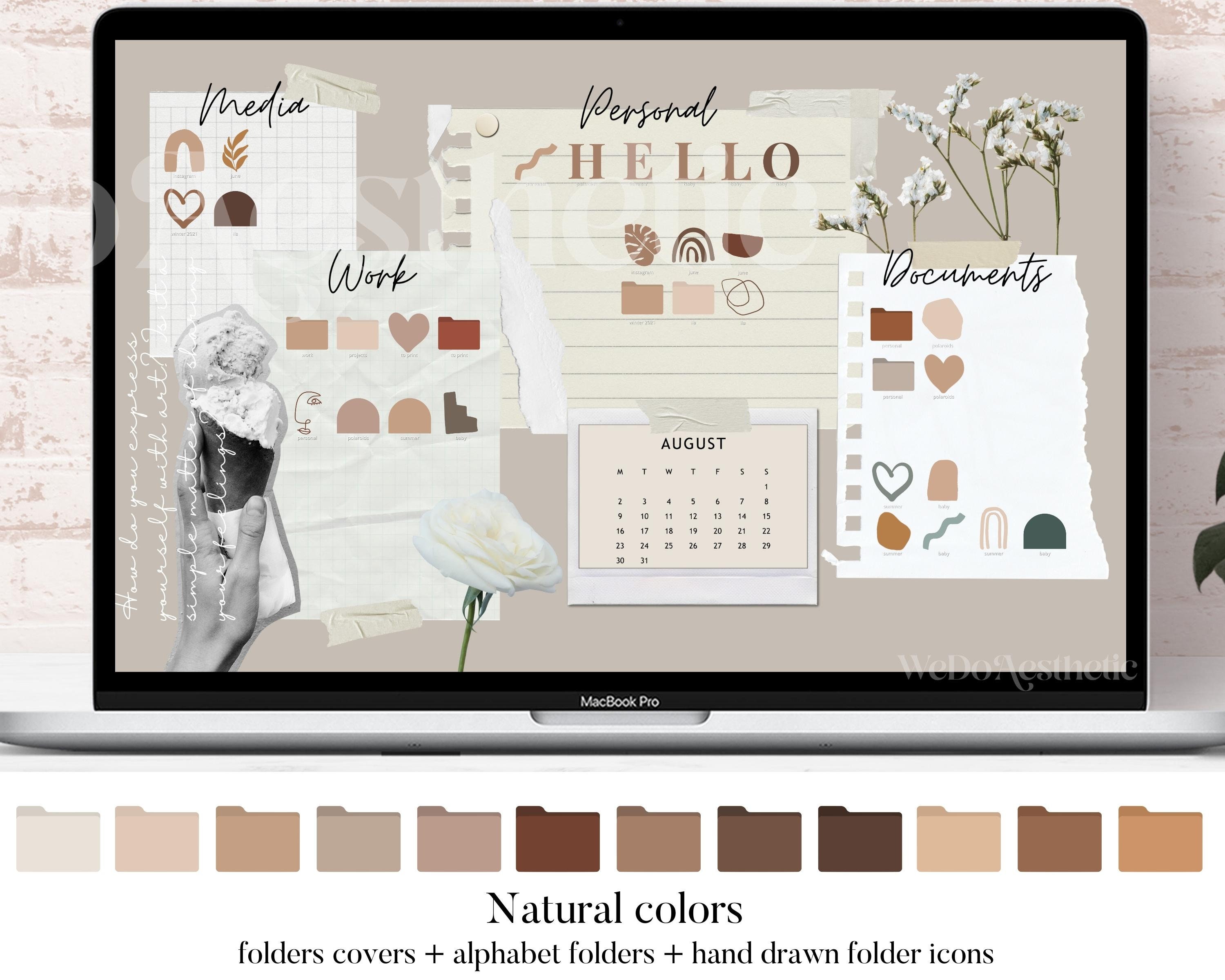 EDITABLE Desktop Wallpaper Organizers Folder Icons Mega - Etsy Canada