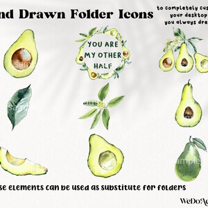 60 Avocado Desktop Folder Icons, Mac + Windows Folders Icons, Avocado ...
