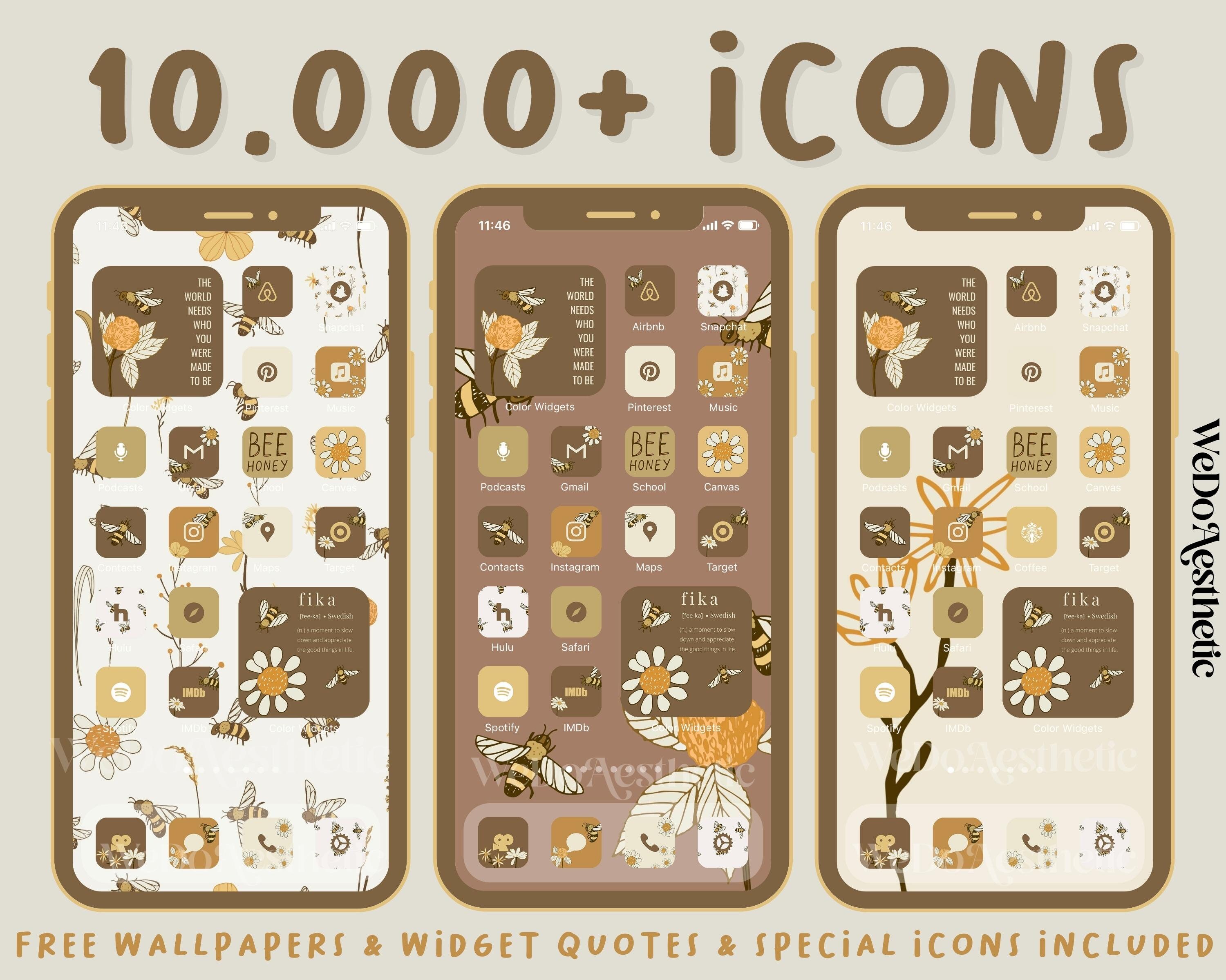 10000 Honey App Icons Brown Slim Minimal Icons Hand Drawn - Etsy