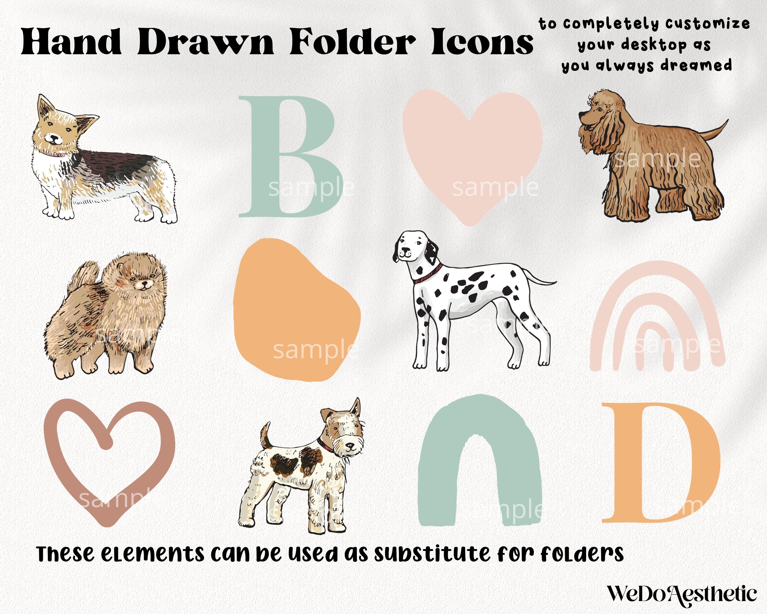 DOGS Desktop Folder Icons Mac Windows Folder Icons Mac - Etsy Canada