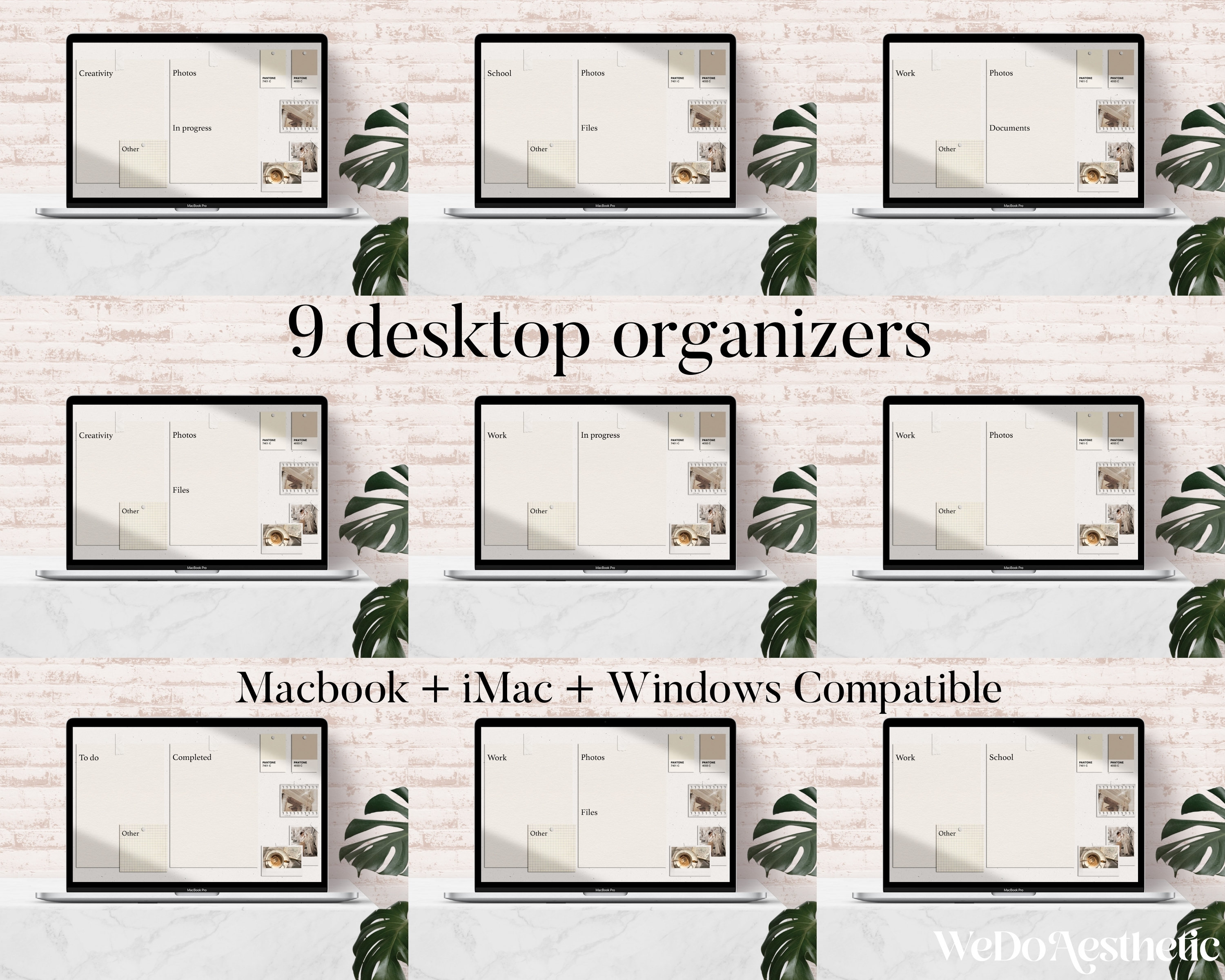 Desktop Wallpaper Organizer Macbook Folder Icons Mac Minimal - Etsy