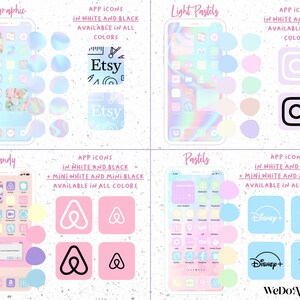IOS17 Pastels App Icons, Pink App Icons, IOS 15 Aesthetic, App Covers ...