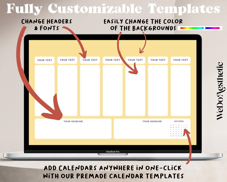 EDITABLE Desktop Organizer Wallpaper Folder Icons Yellow - Etsy