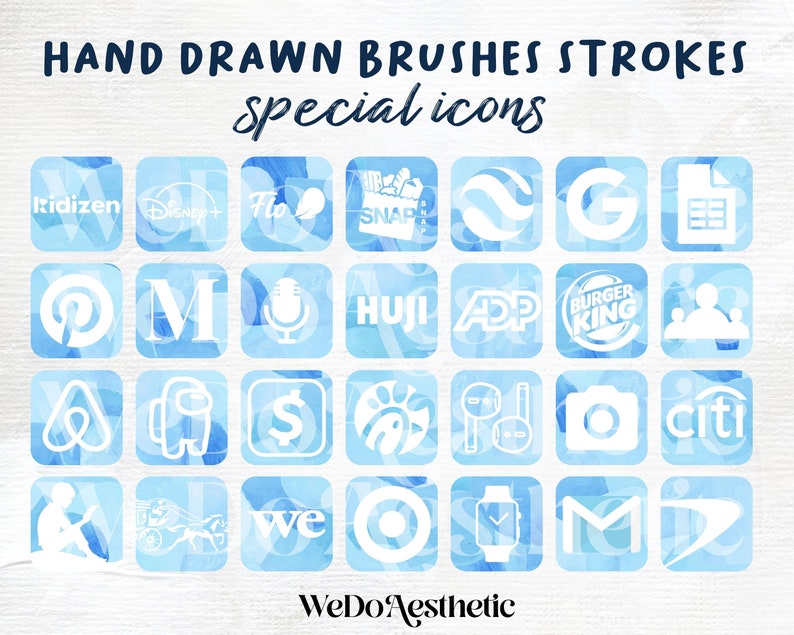 200000 IOS14 App Icons Blue Aesthetic App Covers Azure - Etsy