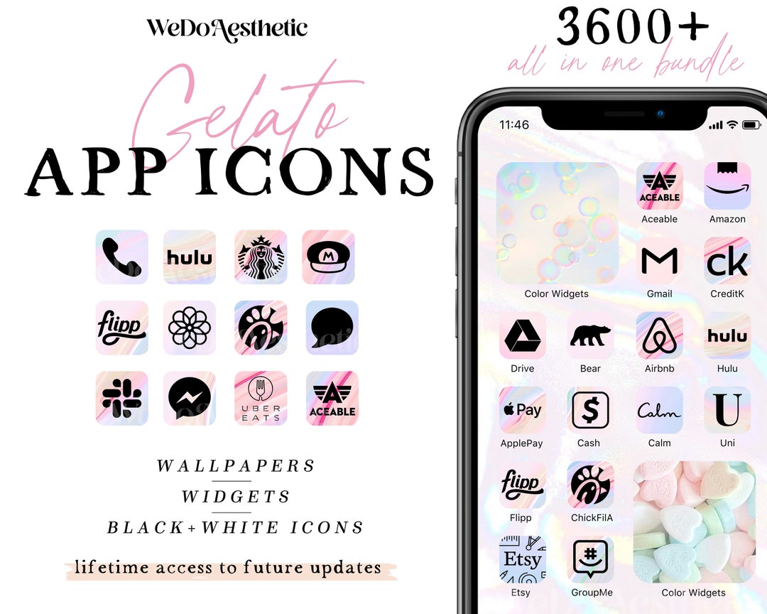 3600+ Gelato App Icons | Pastel Aesthetic App Icon, Spring Ios16 Icons ...