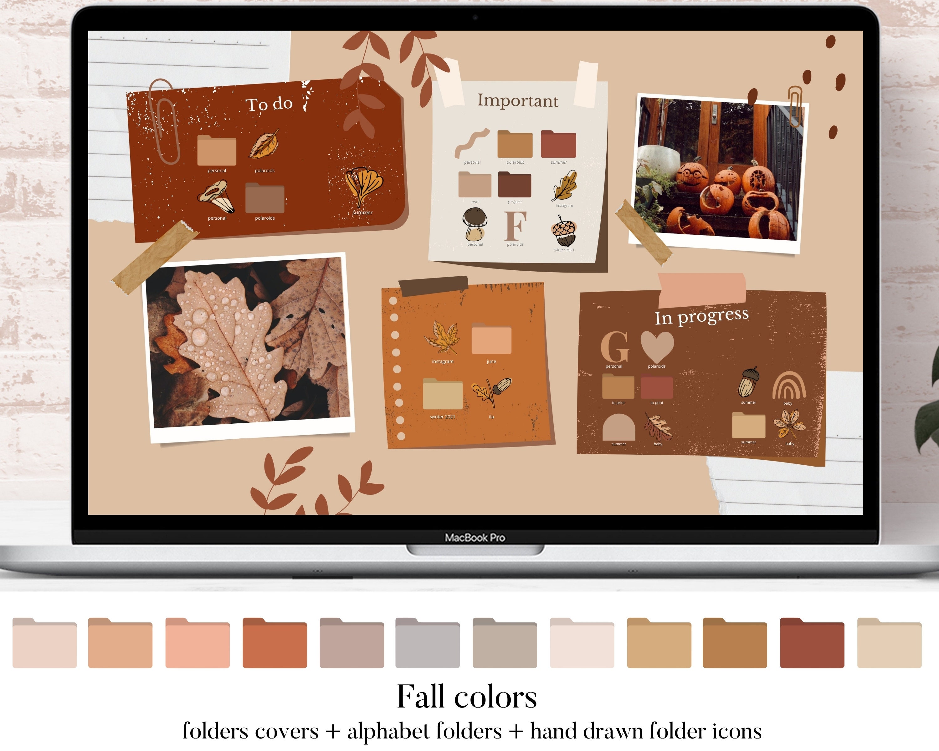 Fall Autumn Desktop Organizer Wallpaper Desktop Organizer - Etsy Canada