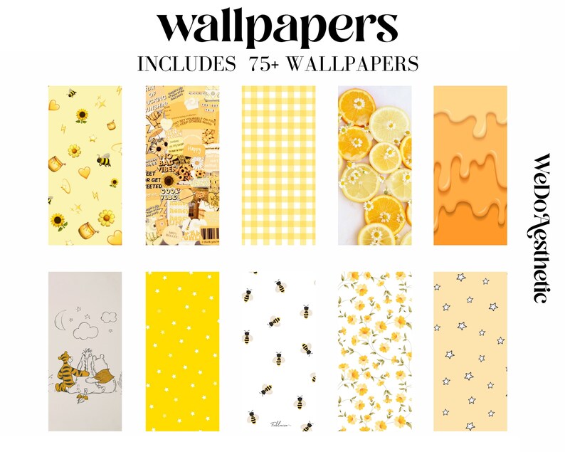 IOS14 App Icons Yellow Aesthetic App Covers Yellow Icon | Etsy