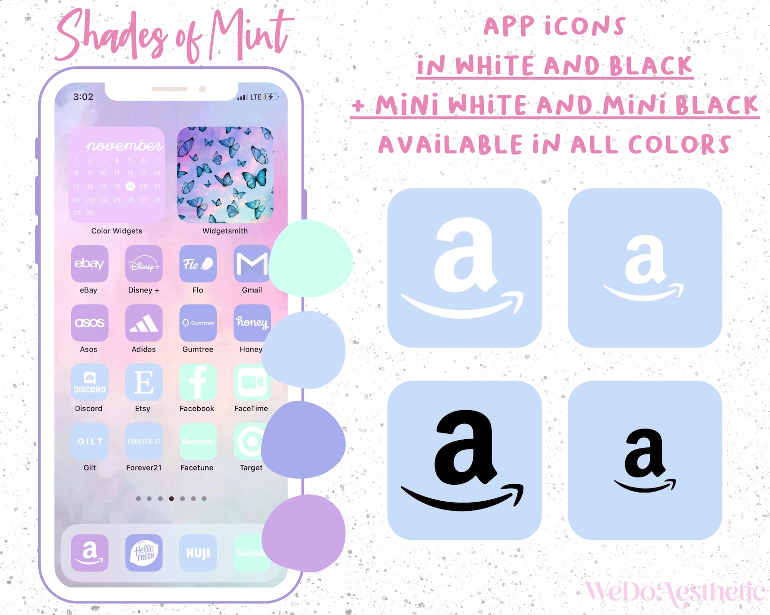 IOS14 Pastels App Icons Pink App Icons IOS 14 Aesthetic App | Etsy