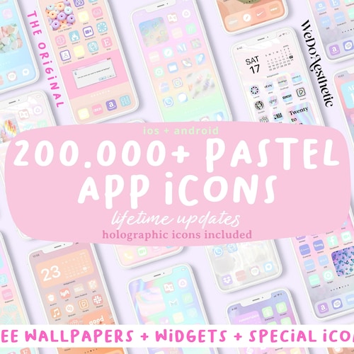 Pastel Ios 14 Icons Pink Ios 14 Aesthetic Pink App Icons - Etsy
