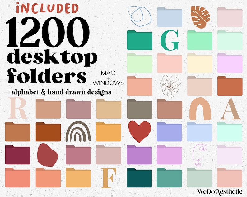 EDITABLE CALENDAR 2024 & 2025 Desktop Wallpaper Organizers + Folder ...
