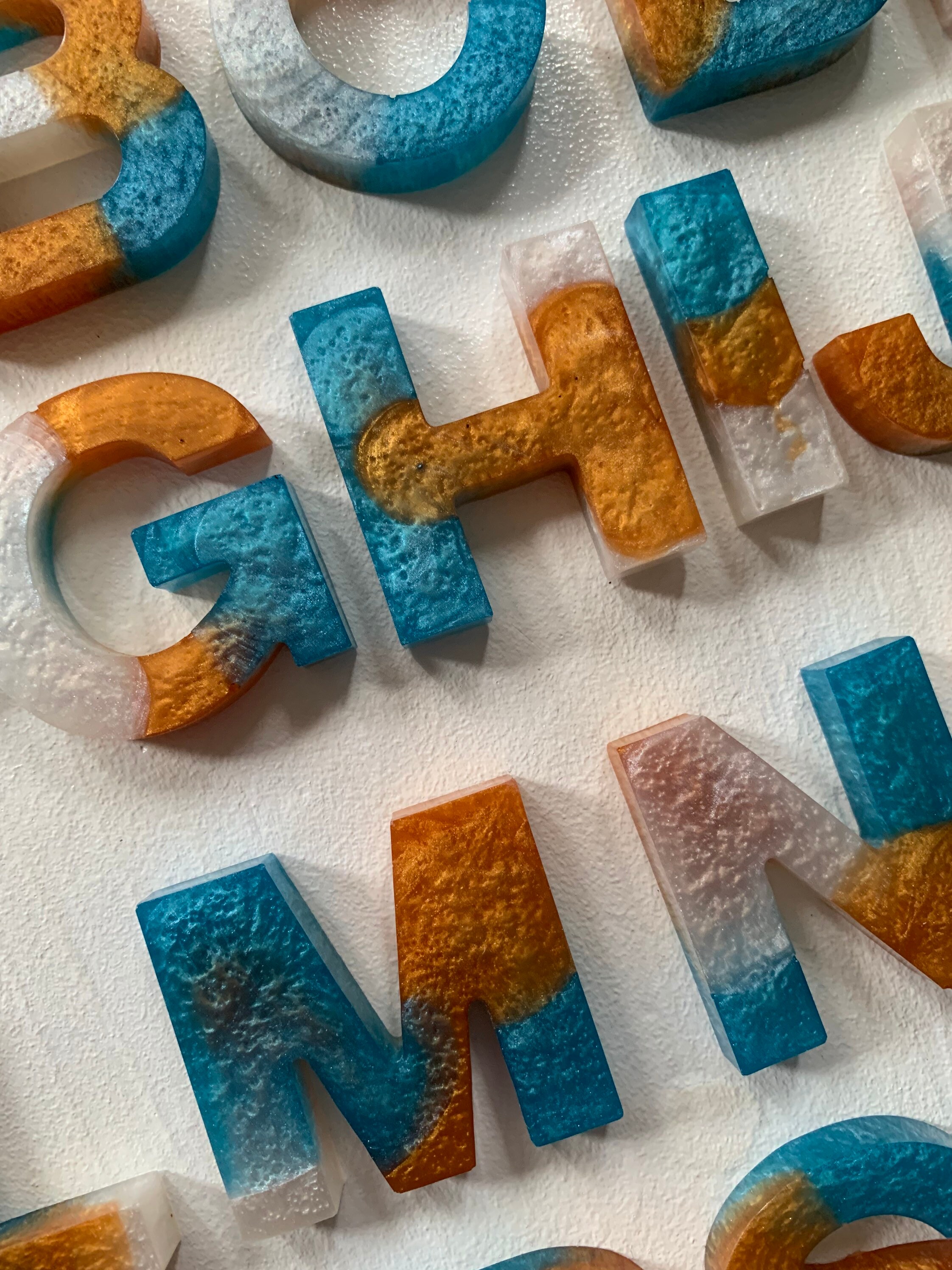 Sunrise Alphabet: Resin Alphabet Letters, Learning Tools, Perfect for ...