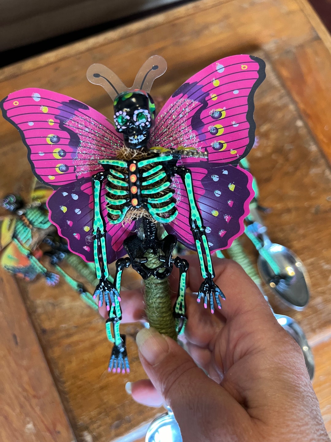 The Original Skeleton Mini 'moss Pole' Plant Tag - Etsy