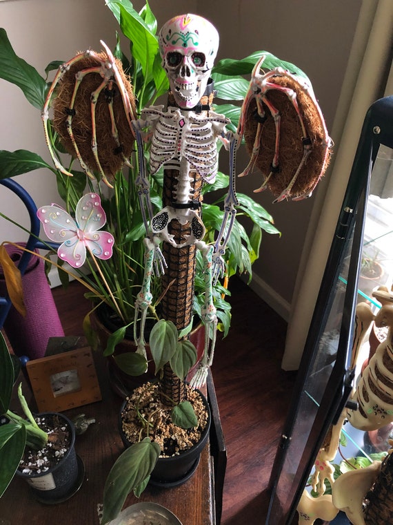 The Original Skeleton Moss Pole Winged Skeleton | Etsy