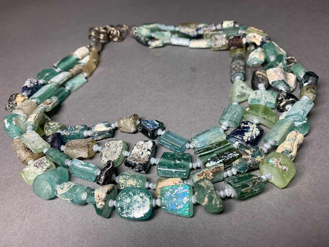 Roman Ancient Glass Necklace, Ancient Glass Jewelry, Temple Object ...