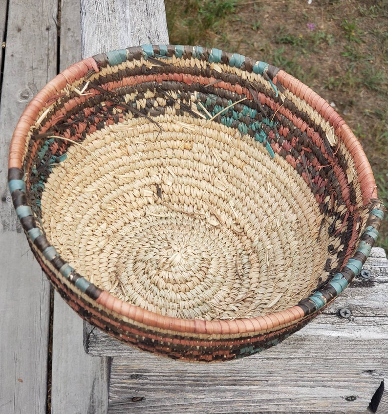 African Coil Basket. Hausa Tribe Nigeria. 5x9.5in Woven Grass - Etsy