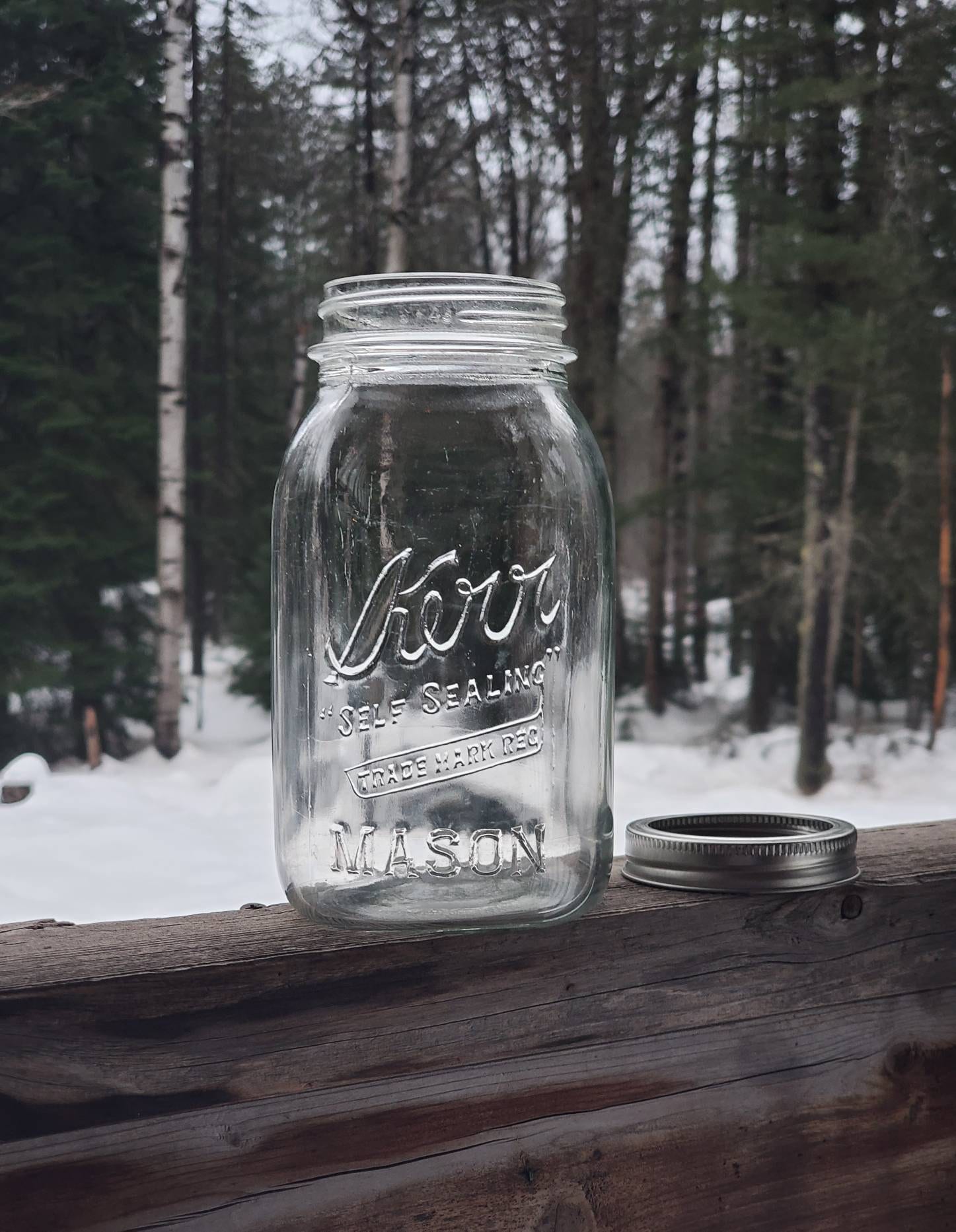 Kerr, self Sealing Mason. Quart Jar, Regular Mouth W/ New Lid. Vintage ...