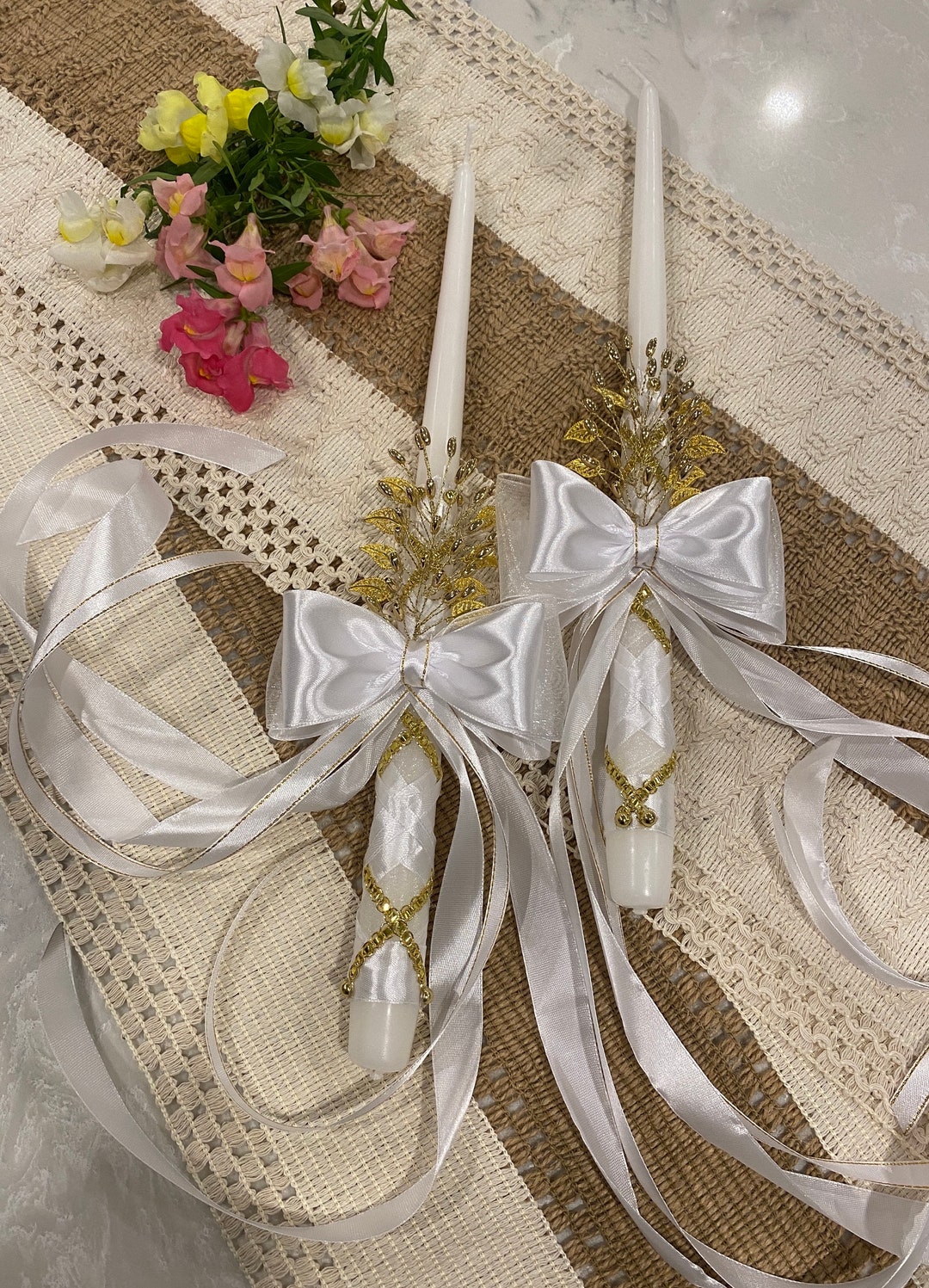 Eastern Orthodox/greek Church Wedding Candles - Etsy