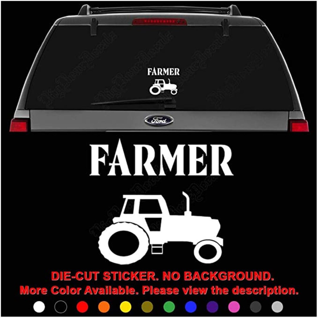 Farmer Farm Die Cut Vinyl Decal Sticker for Car Truck Motorcycle ...