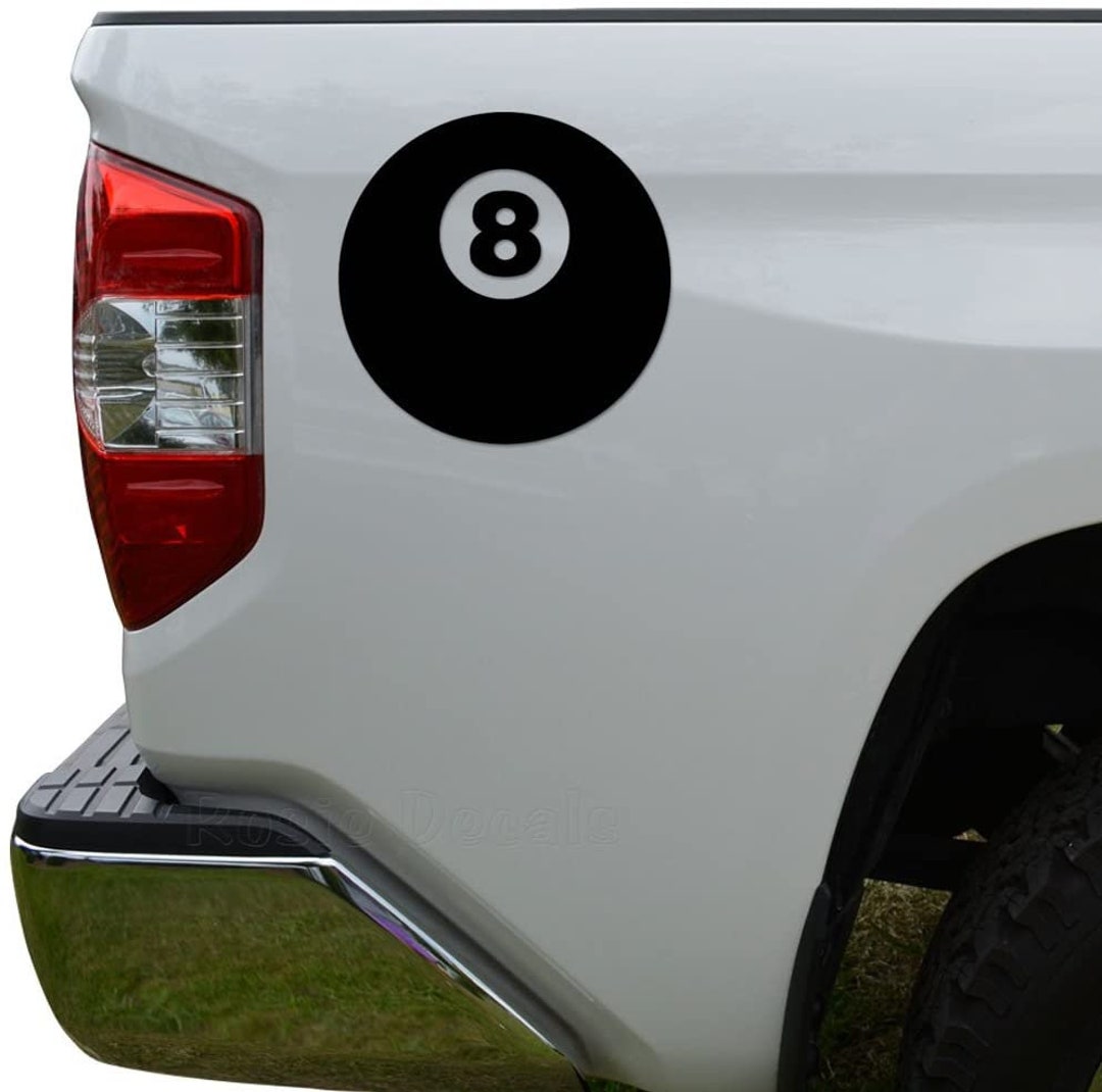 8 Ball Pool Billiard Die Cut Vinyl Decal Sticker for Car Truck ...