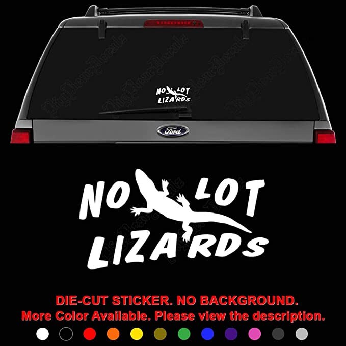 No Lot Lizards Die Cut Vinyl Decal Sticker for Car Truck Motorcycle ...