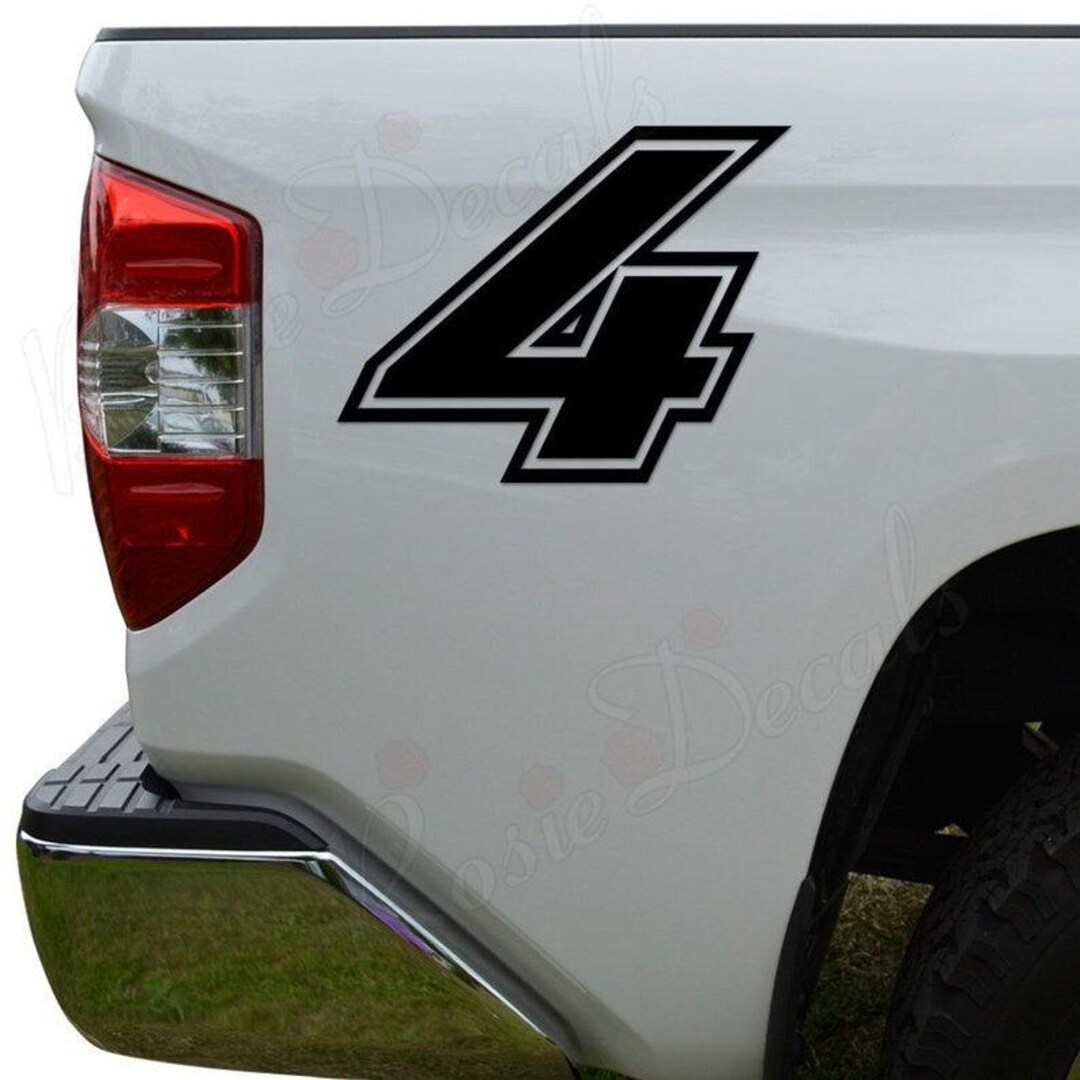Racing Race Number 4 Style #4 Go Kart Helmet Die Cut Vinyl Decal ...