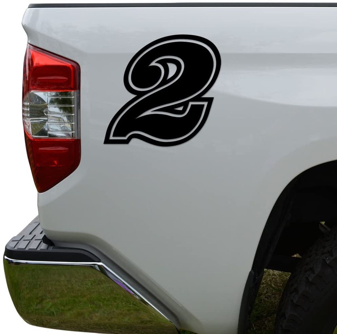 Number 2 Two Style 15 Die Cut Vinyl Decal Sticker for Go Kart Car Truck ...