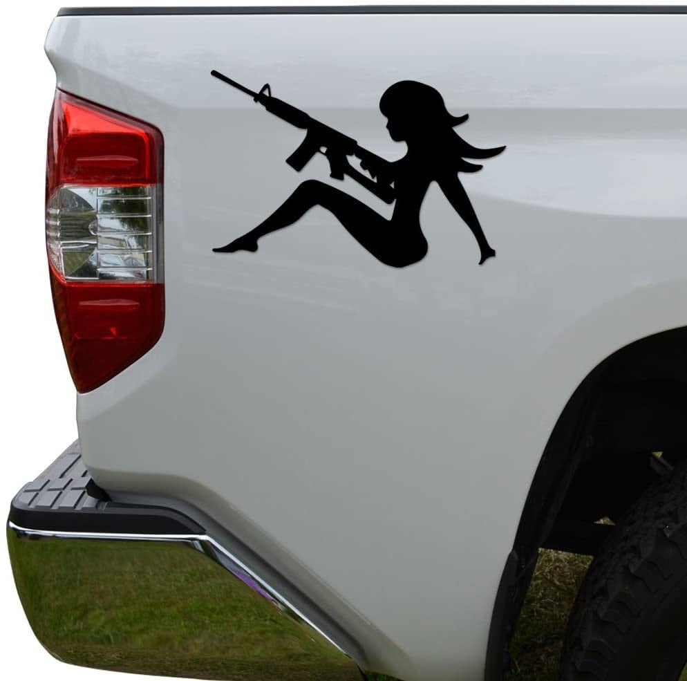 Trucker Girl Mudflap Assault Rifle Die Cut Vinyl Decal Sticker - Etsy