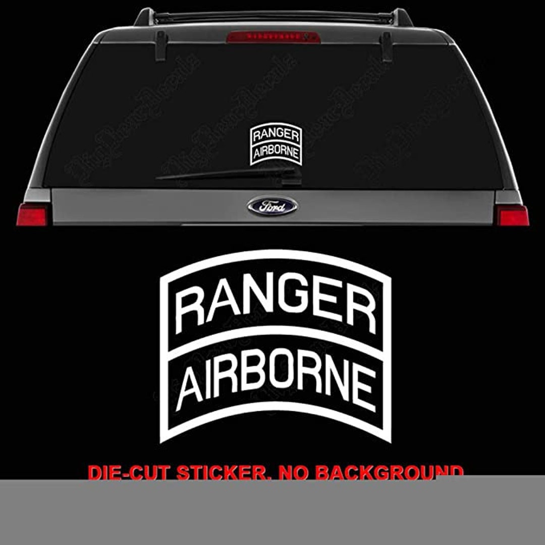 Ranger Airborne Military Die Cut Vinyl Decal Sticker for Car Truck ...