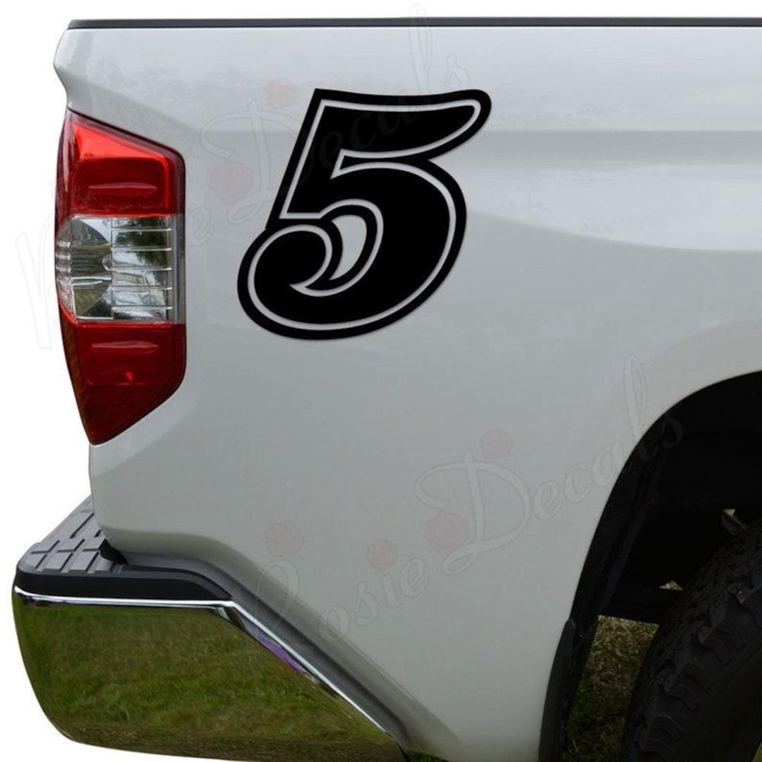 Racing Race Number 5 Style #15 Go Kart Helmet Die Cut Vinyl Decal ...