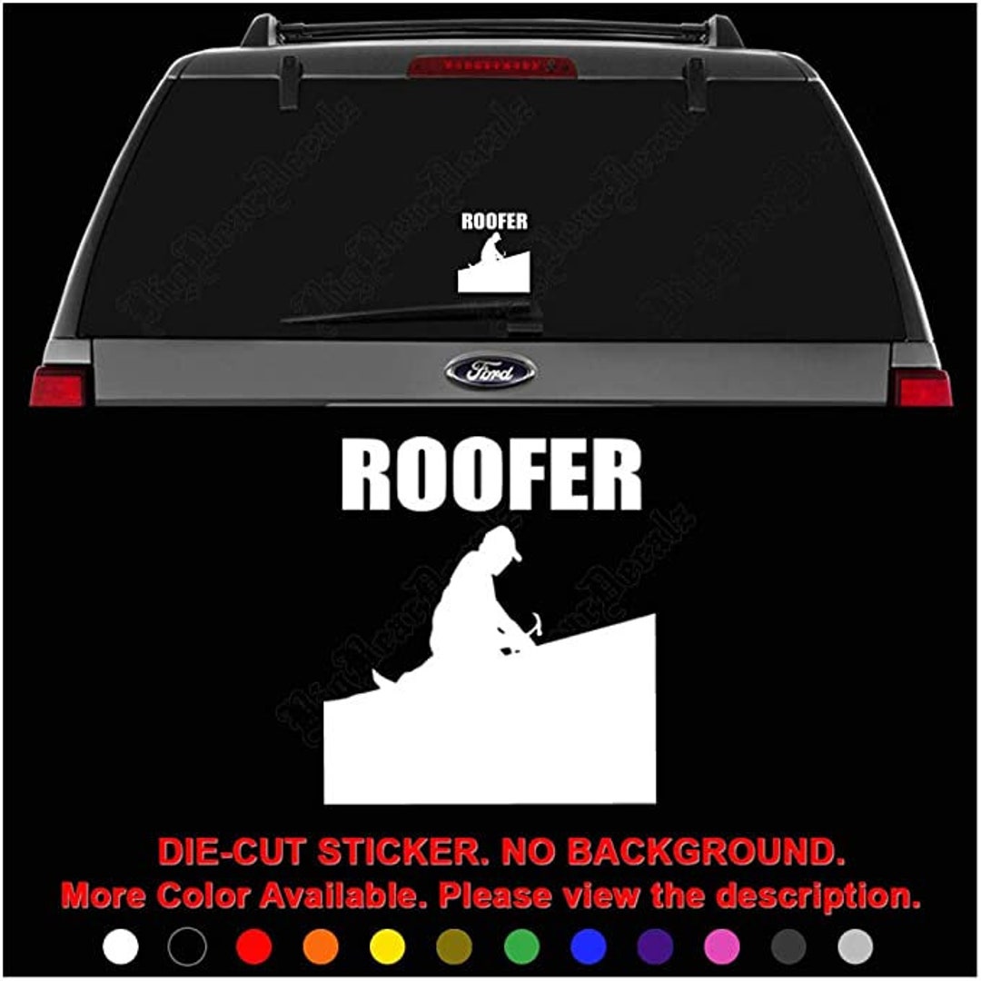Made in Usa - Roofer Roof House Die Cut Vinyl Decal Sticker for Car ...