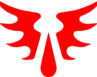 Angel Wings Bleeding Blood Die Cut Vinyl Decal Sticker for Car Truck ...