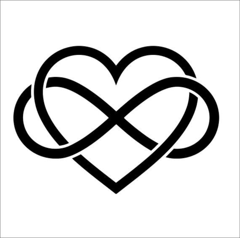 Interlocking Infinite Love Heart Infinity - Sticker Graphic - Auto ...