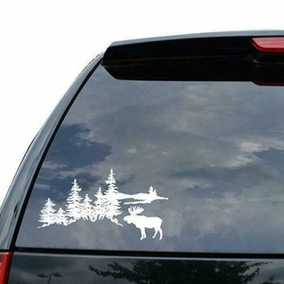 OuTDOORS FOREST MOOSE MOUNTAIN Decal Sticker Car Truck | Etsy