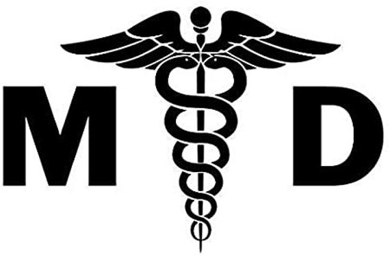 Medical Doctor MD Symbol Sticker Graphic Auto Wall | Etsy