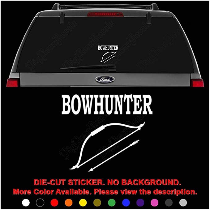 Bowhunter Bow Arrow Die Cut Vinyl Decal Sticker for Car Truck ...