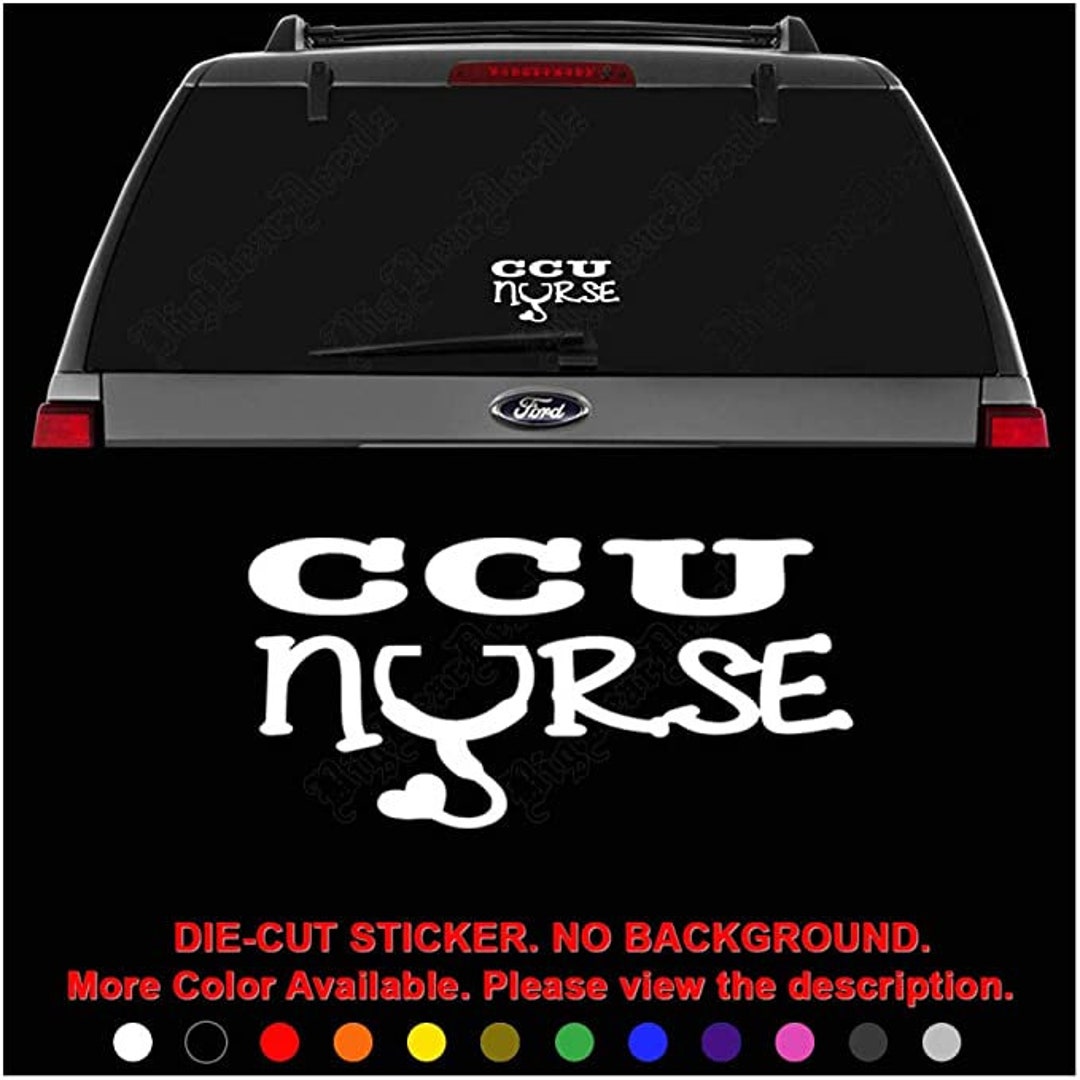 CCU Nurse Cardiac Die Cut Vinyl Decal Sticker for Car Truck Motorcycle ...