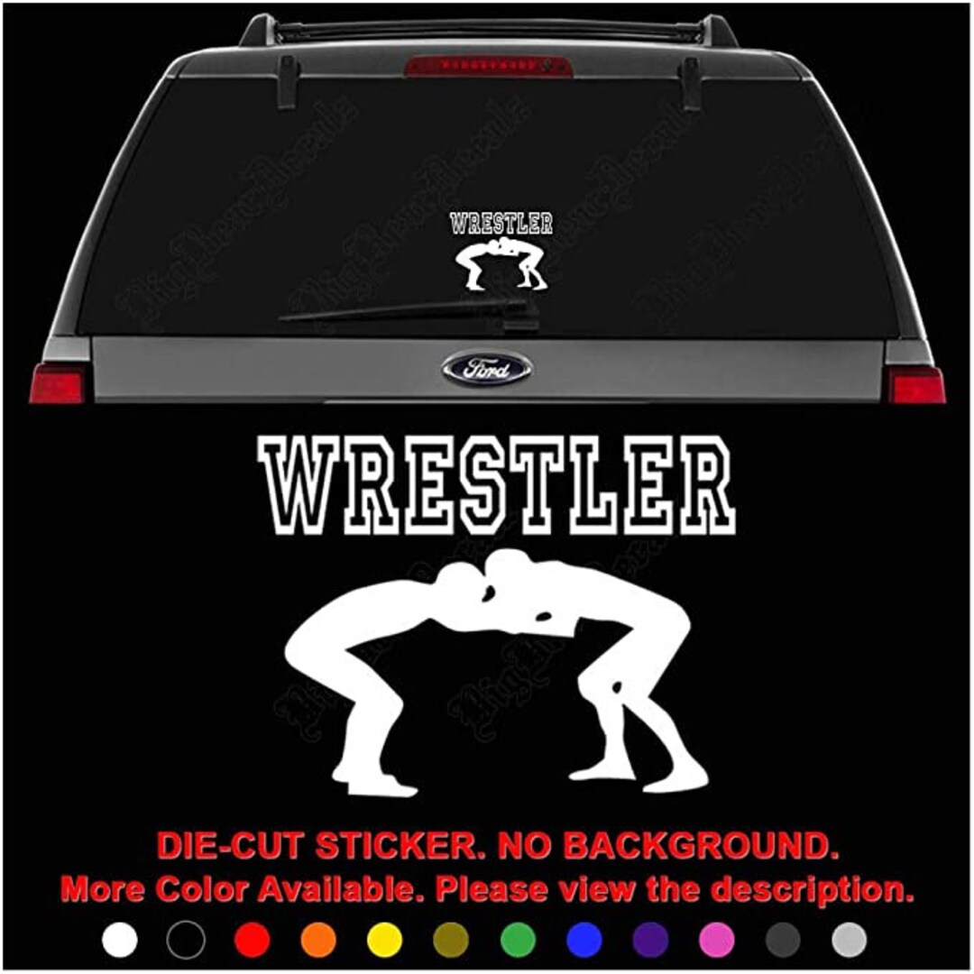 Made in USA - Wrestler Wrestling Die Cut Vinyl Decal Sticker for Car ...