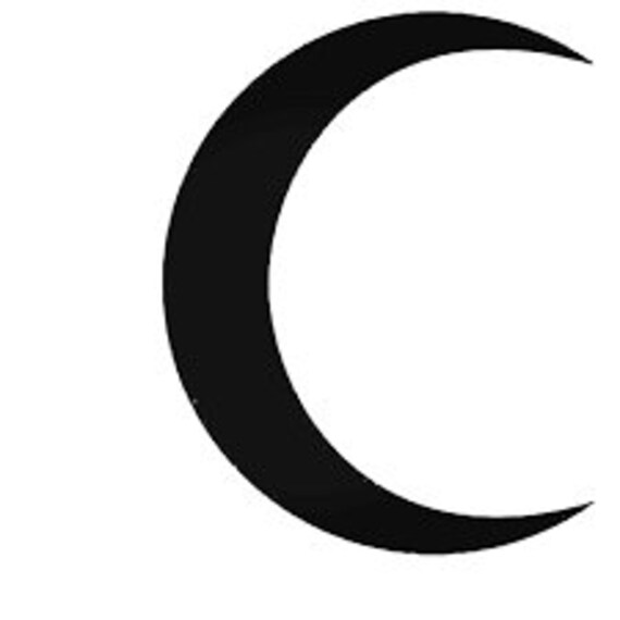 Crescent Moon Vinyl Decal Sticker Sticker Graphic Auto - Etsy