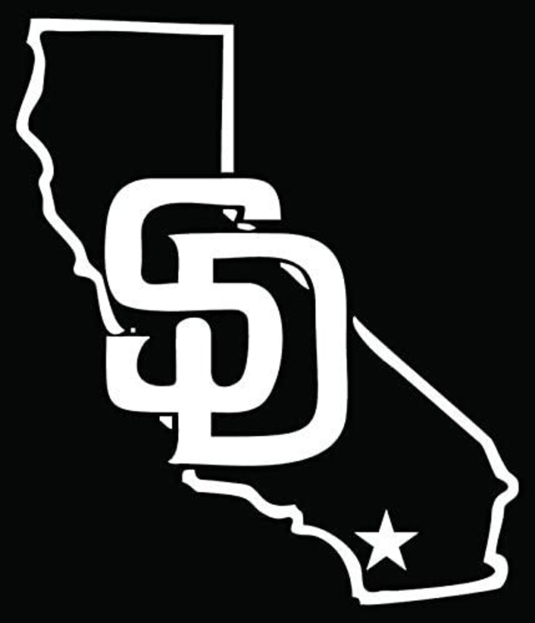 San Diego City California Map Car Truck Window Bumper Vinyl Graphic ...