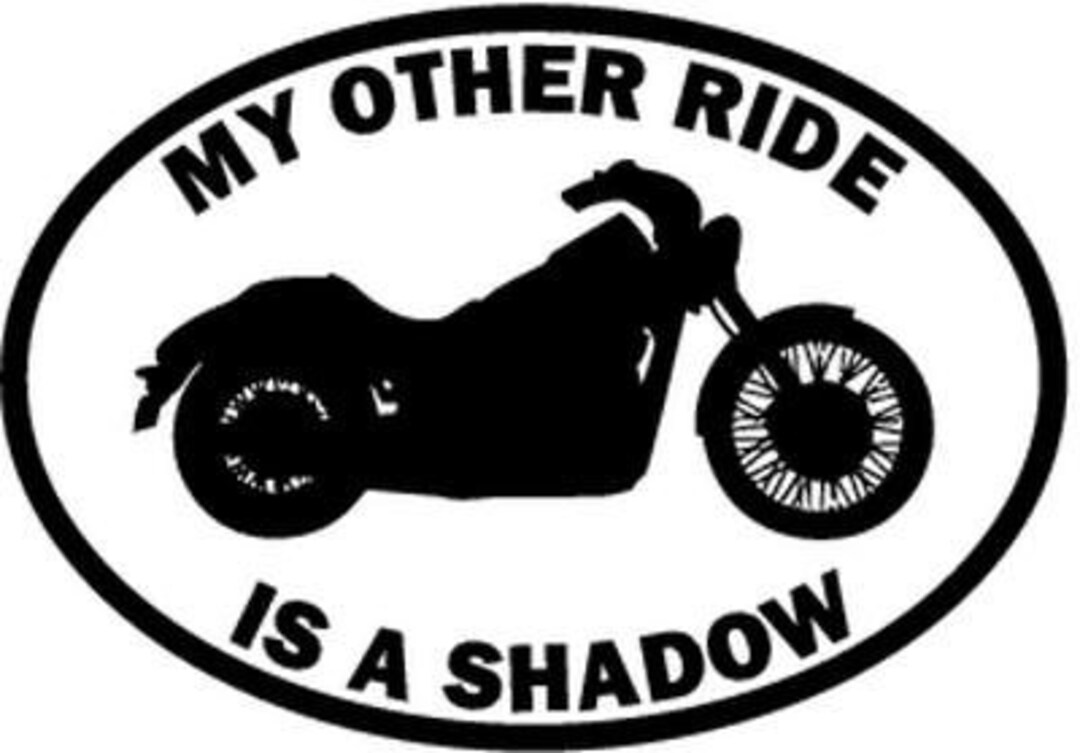 Motorcycle_ride_shadow Decal Sticker Car Truck Motorcycle Window iPad ...