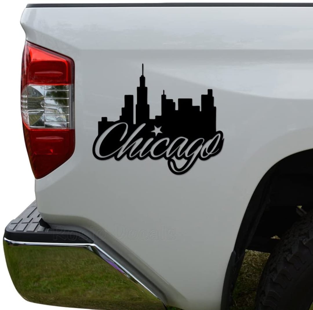 Chicago City Skyline Die Cut Vinyl Decal Sticker for Car Truck ...