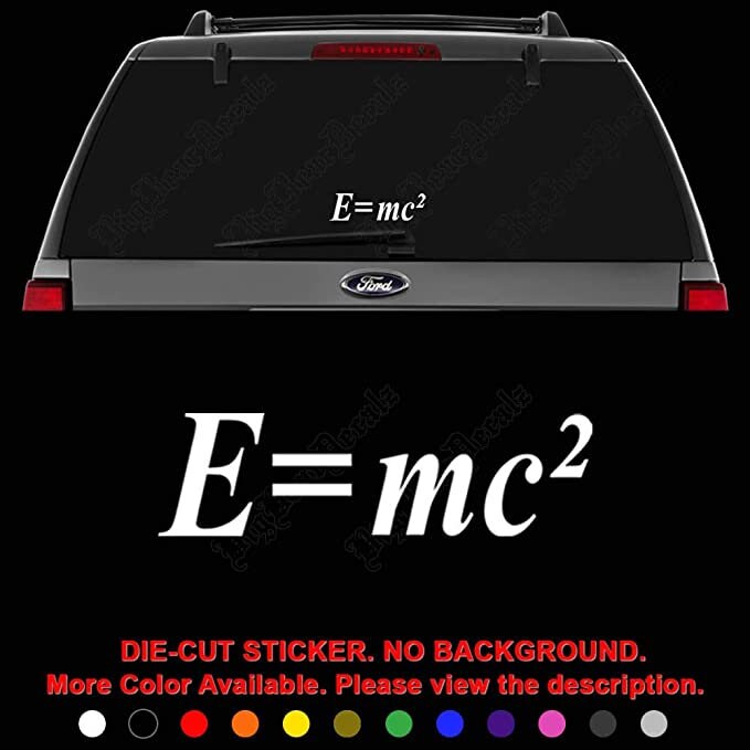 Einstein E=mc2 Science Die Cut Vinyl Decal Sticker for Car Truck ...